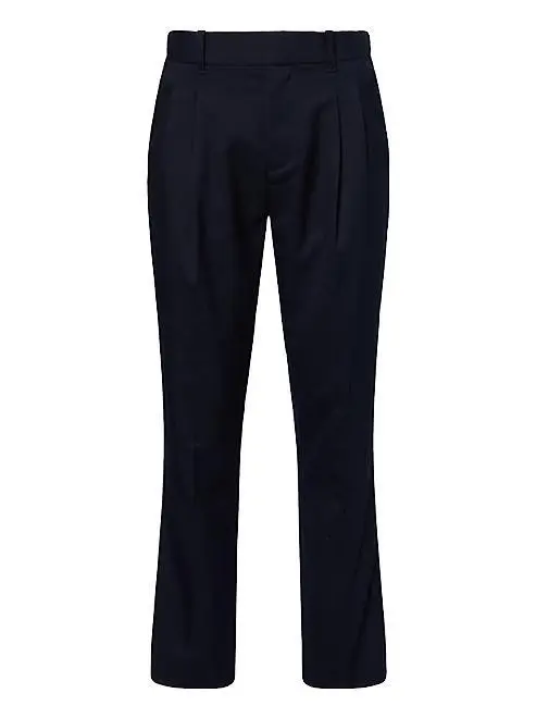 Simkhai Bramble Pleated Stretch-woven Trousers - Midnight