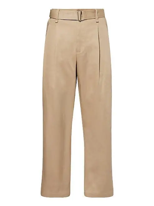 Simkhai Kent Pleated Cotton Trousers - Khaki
