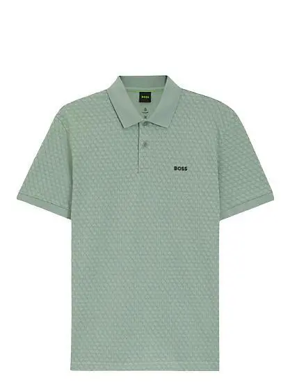 BOSS Branded Cotton-piqué Polo Shirt - Open Green