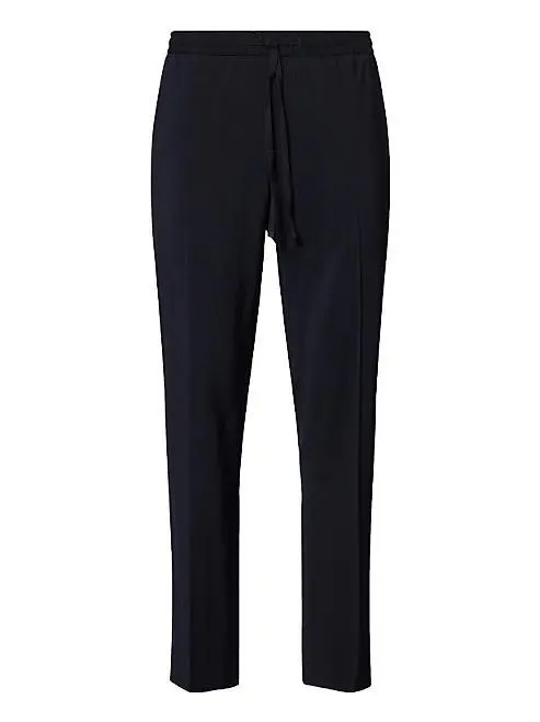 Corneliani Straight-leg Wool Trousers - Navy Blue