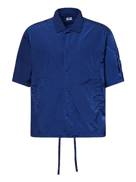 C.P. COMPANY Chrome-r Lens Short-sleeves Woven Overshirt - Blueprint