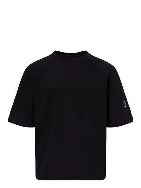 C.P. COMPANY Boxy Crewneck Cotton-jersey T-shirt - Black