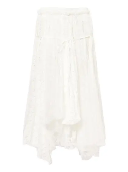 JW Anderson Multi-layered Lace Midi Skirt - White