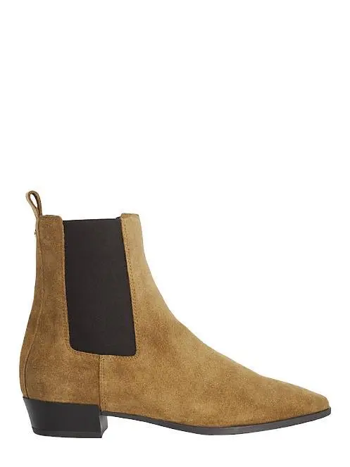 DUNE Suede Ankle Boots - Taupe Suede