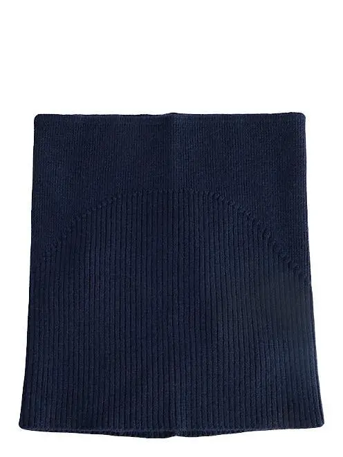 Cordova Ribbed Wool-blend Snood - Indigo