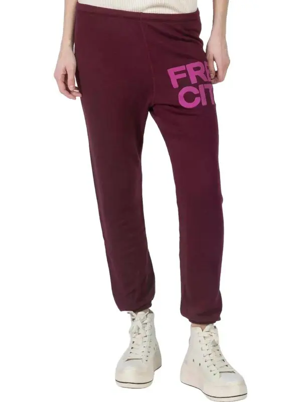 FREECITY Logo Drawstring Track Pants - Purple