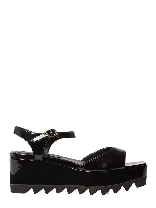 Stella McCartney Platform Buckle Heeled Sandals - Black