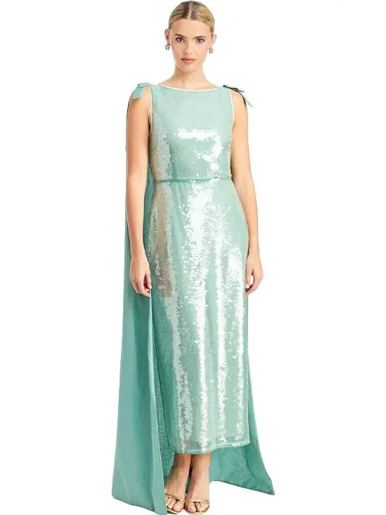 Mestiza New York Convertible Sequin Gown - Blue
