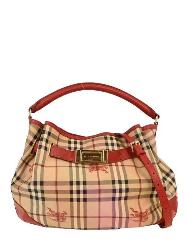 Burberry Checked Tote Bag - Neutrals