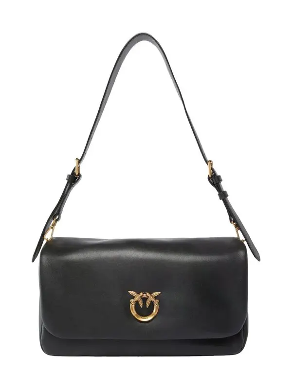 Pinko Logo Hardware Shoulder Bag - Black