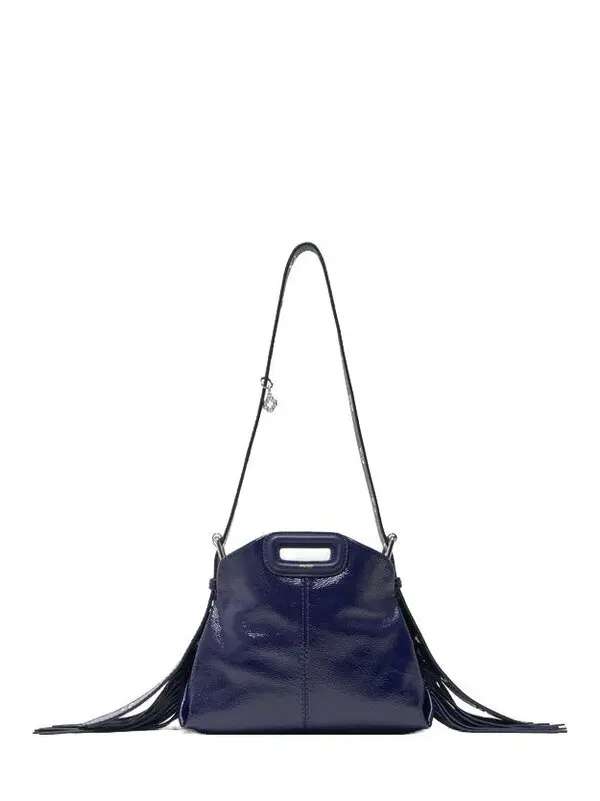 Maje Naplak Leather Miss M Mini Bag - Navy