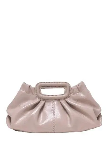 Maje Naplak Leather Milpli Mini Clutch - Beige