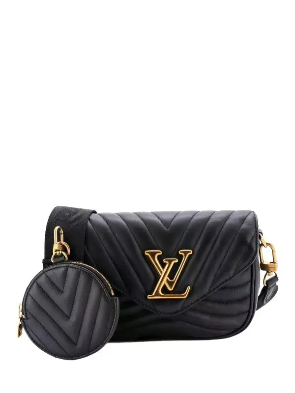 LOUIS VUITTON New Wave Multi Pochette Quilted Leather Crossbody Bag - Black