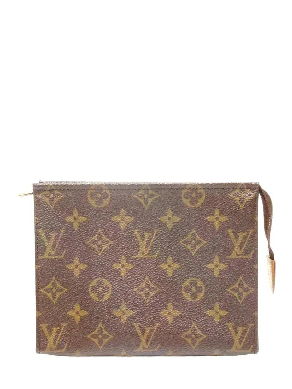 LOUIS VUITTON 2002 Monogram Zip Pouch - Brown
