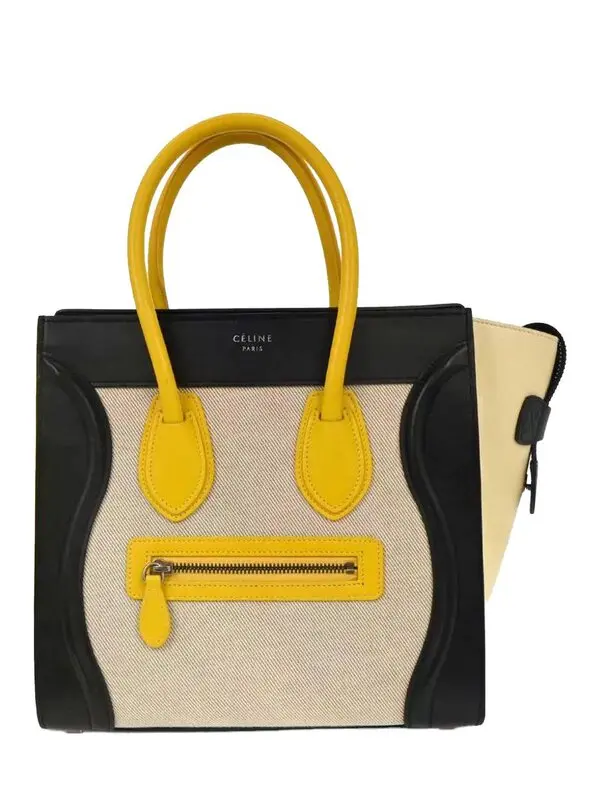 Celine 2015 Micro Luggage Tote Bag - Neutrals