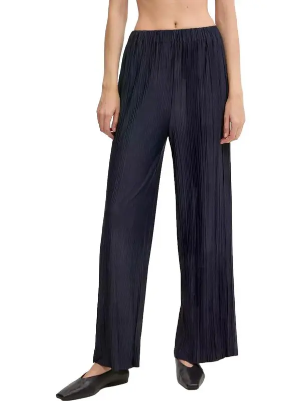 SAMSOE SAMSOE Pleated Wide Leg Trousers - Blue