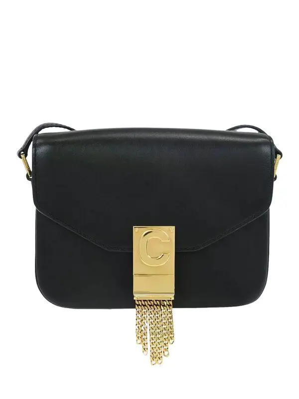Celine 2019 Small C Pampille Shoulder Bag - Black