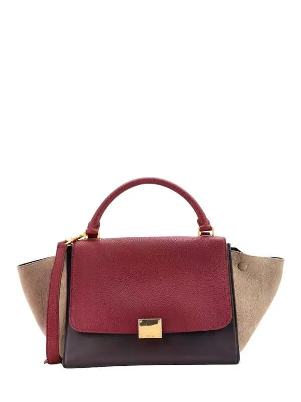 Celine Tricolor Trapeze Small Satchel - Multicolour