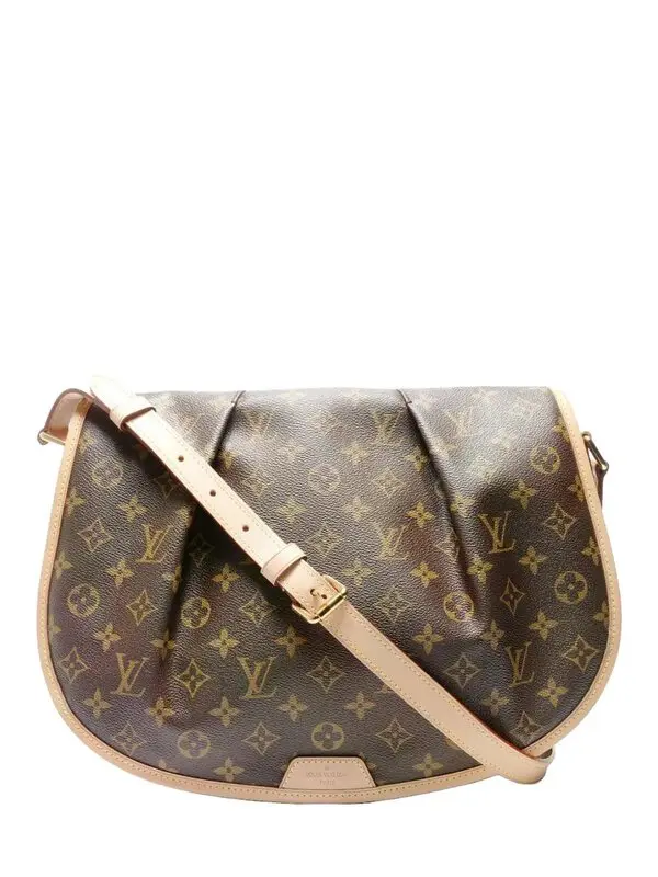 LOUIS VUITTON 2011 Mm Menilmontant Monogram Shoulder Bag - Brown