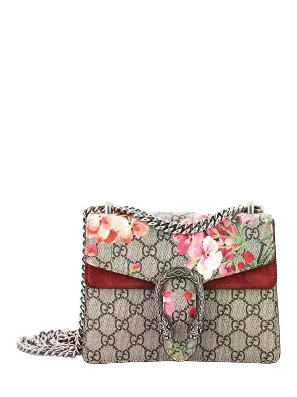 Gucci Dionysus Blooms Print Gg Coated Canvas Mini Shoulder Bag - Brown