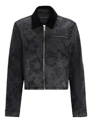 Cout De La Liberte Finsbury Floral Denim Jacket - Blk