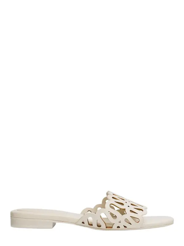 Simkhai Mccall Laser-cut Leather Sandals - Cream