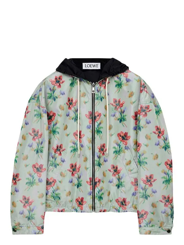 Loewe Reversible Floral-print Windbreaker - Green/red