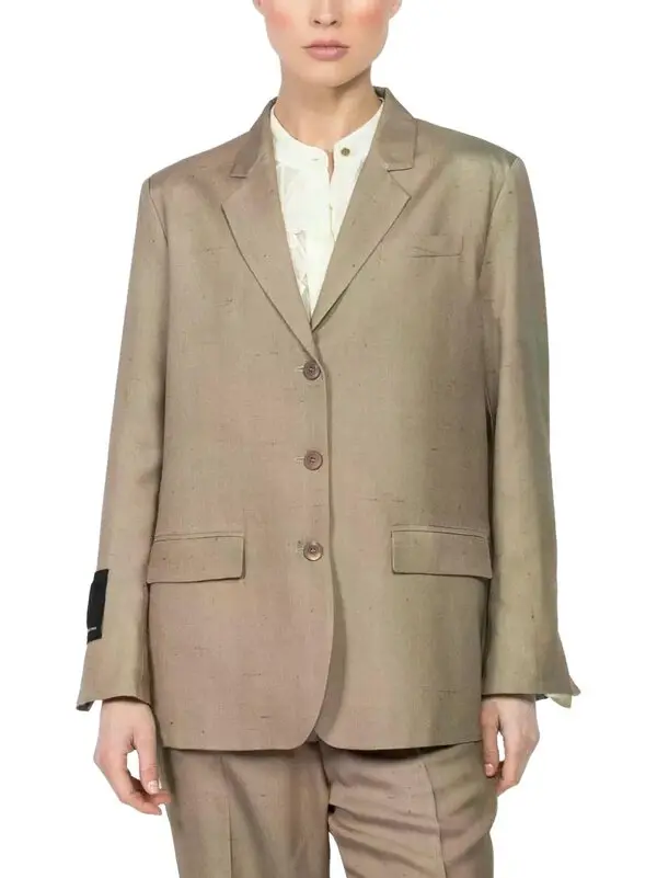 IBRIGU Floral Print Three-button Blazer - Neutrals