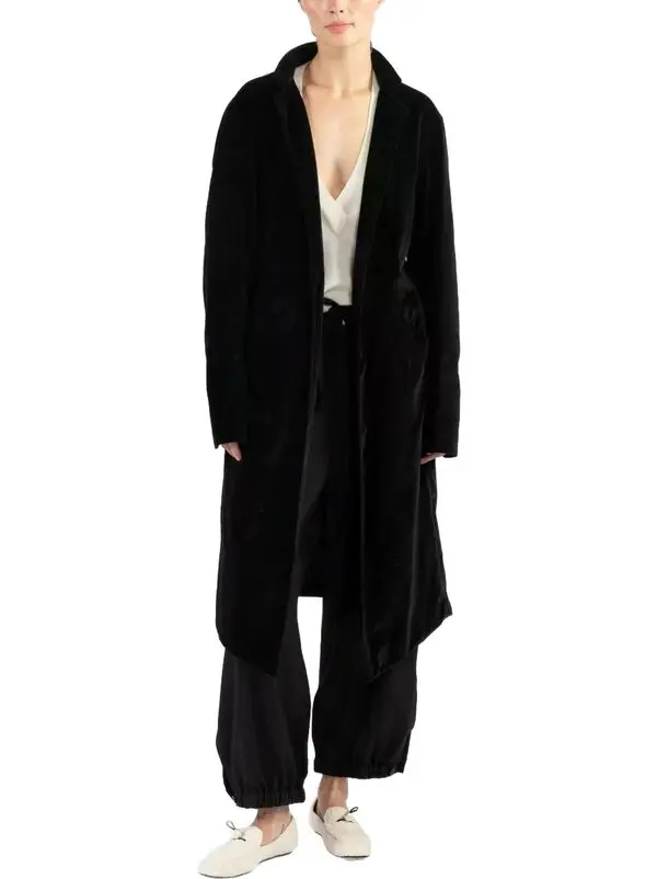 GREG LAUREN Button-embellished Oversized Coat - Black