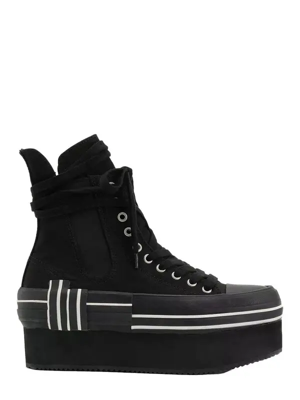 LIMI FEU Round-toe Lace-up Sneakers - Black