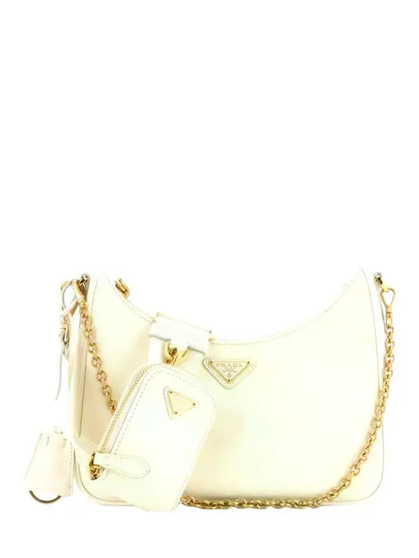 Prada Re-edition 2005 Saffiano Leather Crossbody Bag - White