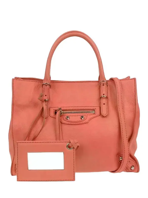 Balenciaga 2014 Papier Leather Handbag - Pink