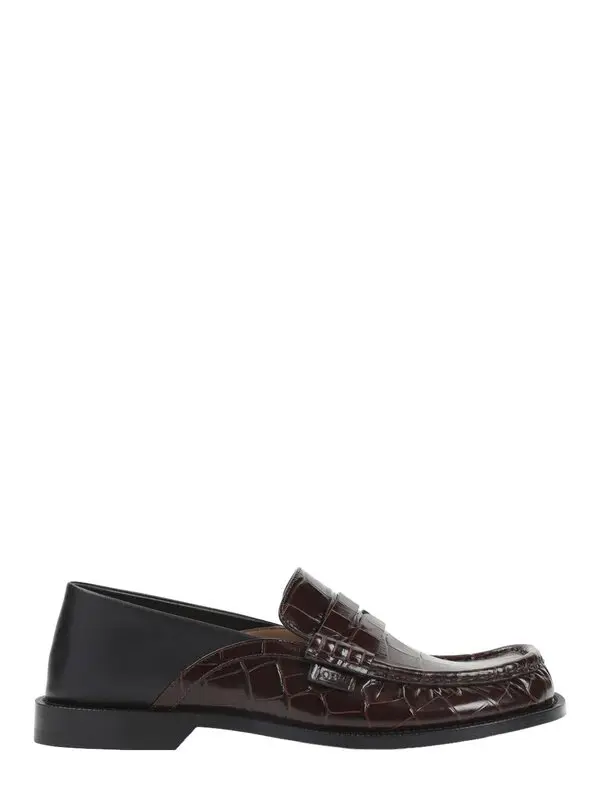 Loewe Campo Flap Back Loafers - Brown