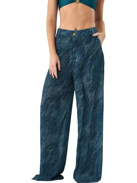 BOAMAR Naomi Print Wide-leg Pants - Green