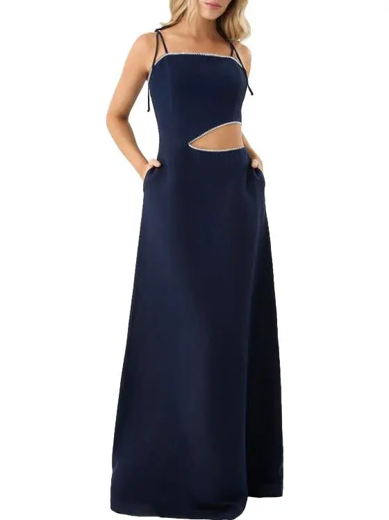 BOAMAR Harper Cutout Maxi Dress - Blue