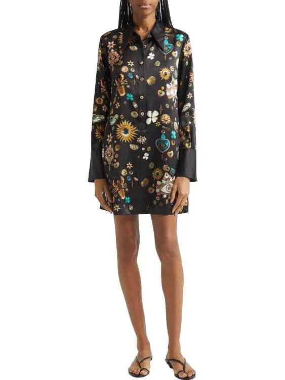 Camilla Amulets & Alchemy Print Silk Shirtdress - Amulets And Alchemy