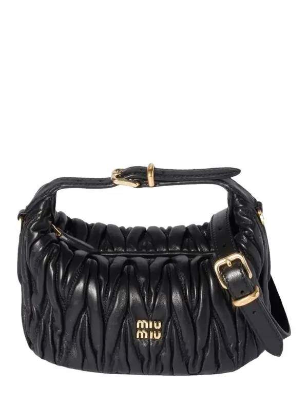 Miu Miu Matelassé Nappa Leather Pouch - Black