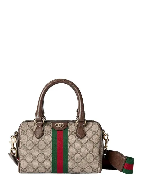 Gucci Ophidia Small Boston Bag - Beige
