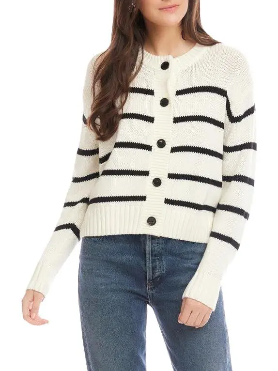 Fifteen Twenty Luca Striped Cardigan - Stripe