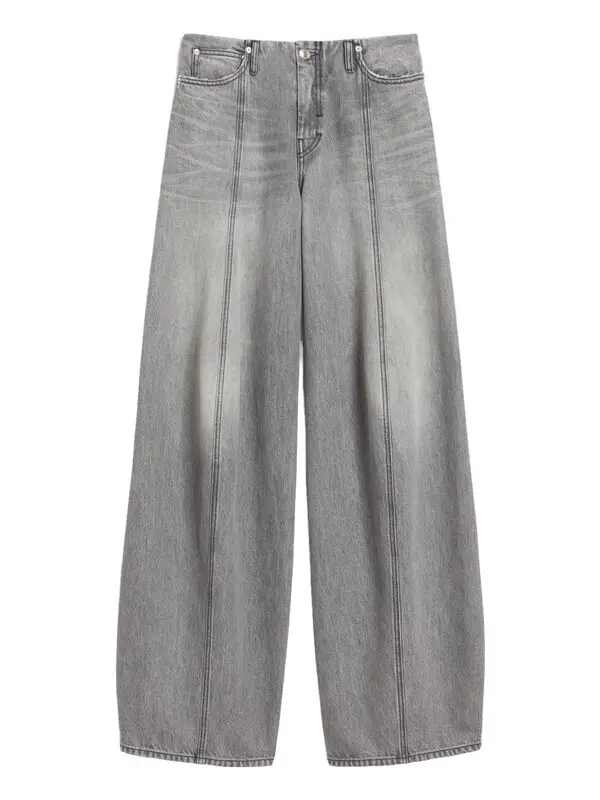 Max Mara Oversized Denim Trousers - Black