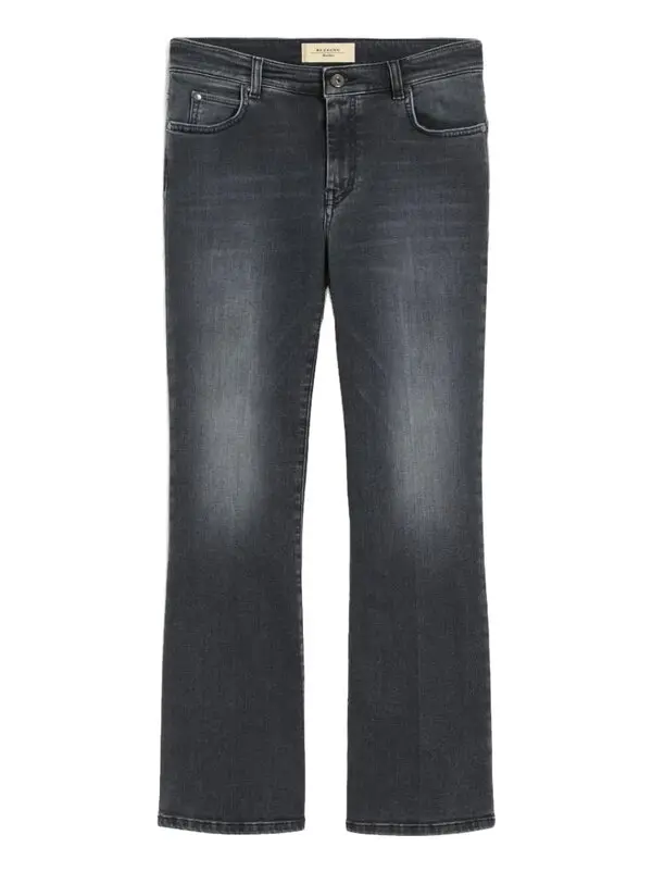 Max Mara Super Stretch Denim Flare Jeans - Black
