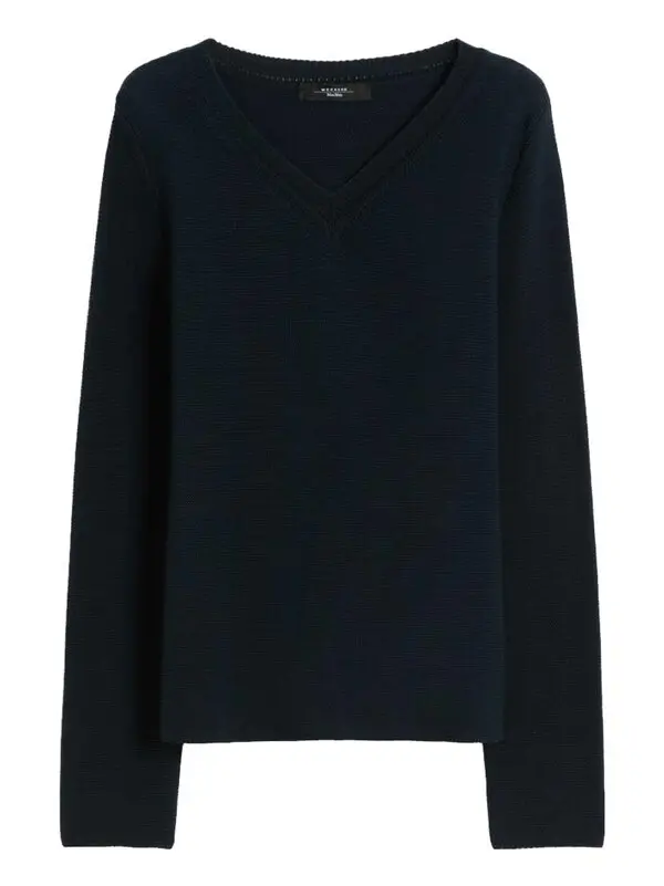 Max Mara Cotton Boxy Sweater - Navy