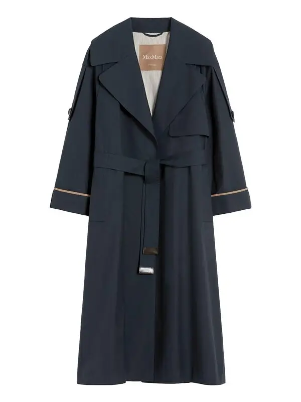 Max Mara Oversized Water-repellent Twill Trench Coat - Ultramarine