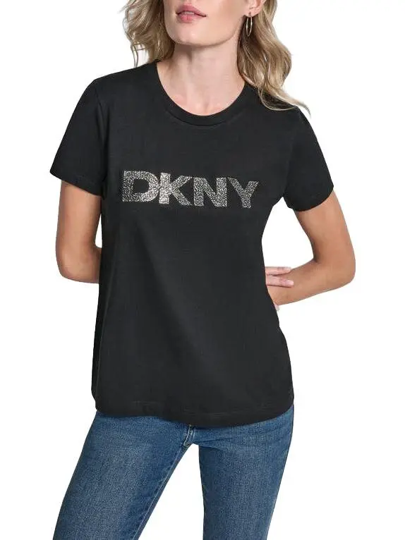 Dkny Logo Graphic T-shirt - Black