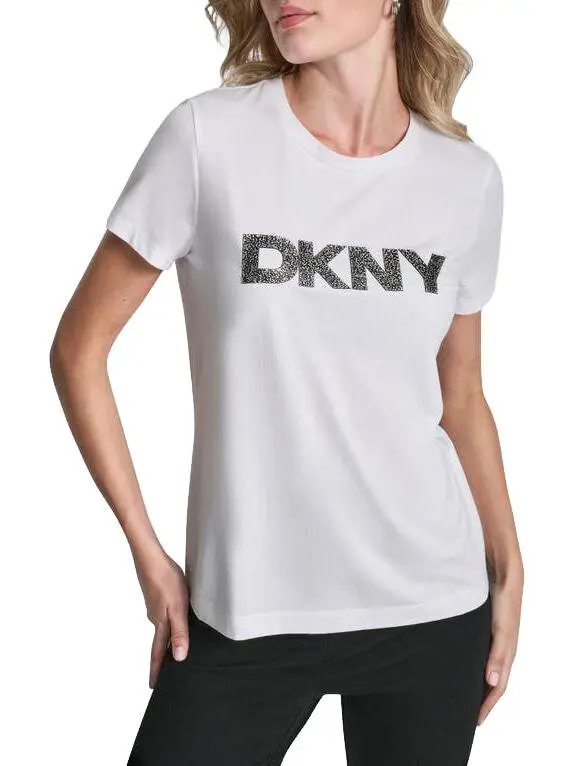 Dkny Logo Graphic T-shirt - White