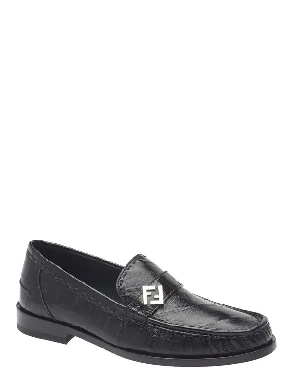 Fendi Ff Metal Loafer - Nero