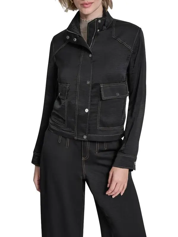Dkny Topstitch Jacket - Black