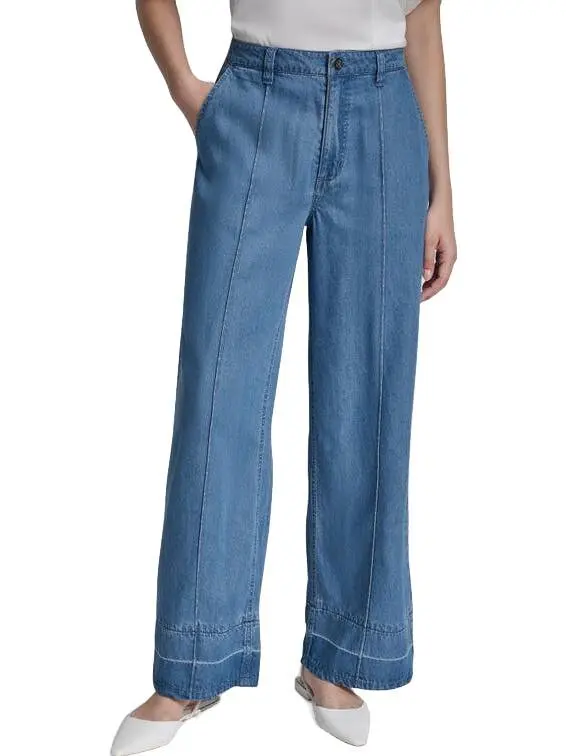Dkny Straight Leg Nonstretch-denim Jeans - Liberty Sky Wash