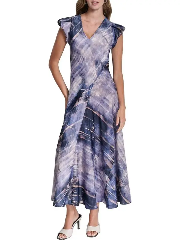 Dkny Puff Sleeve Maxi Dress - Hudson Lights