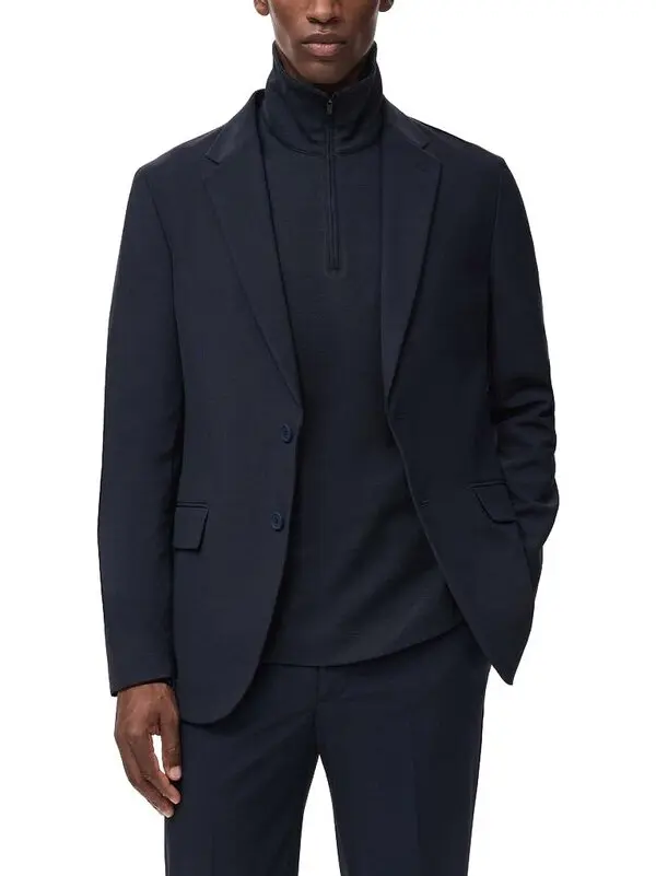 Mango Slim Fit Thermolite Suit Jacket - Navy